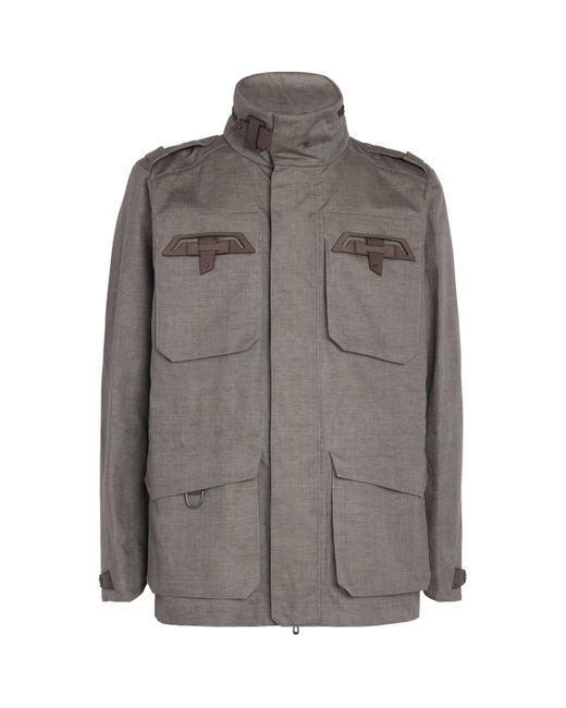 Sease Laminated Linen Endurance Jacket in Gray for Men | Lyst