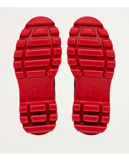 Christian Louboutin Dune Trott Alta Leather Lace-Up Boots in Black | Lyst