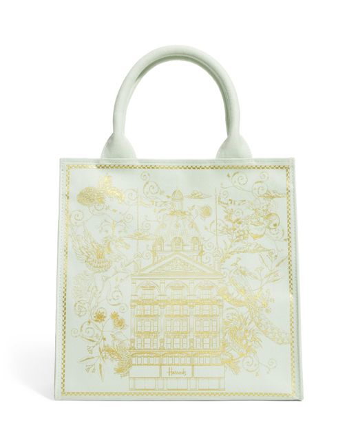 Harrods Small Building Shopper Bag in Yellow | Lyst UK
