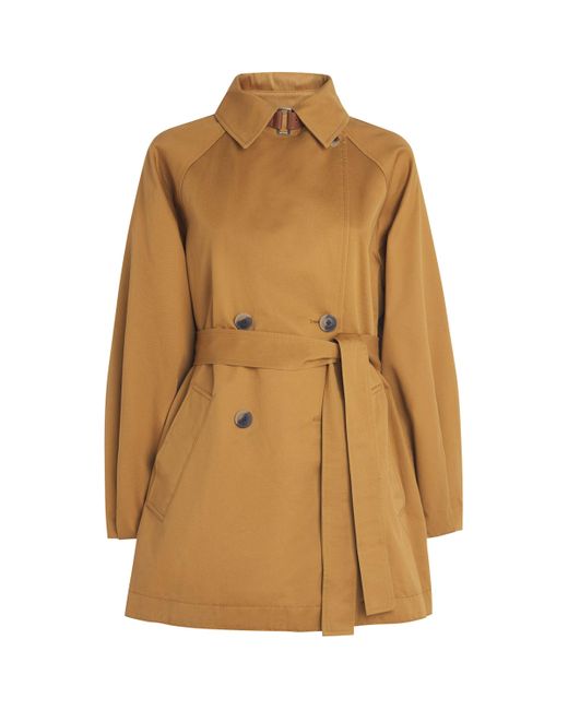 MAX&Co. Cotton Gabardine Trench Jacket in Natural | Lyst