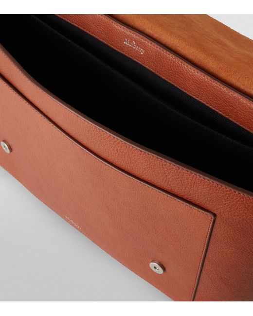Mulberry Large Leather Chiltern Messenger Bag in Brown for Men | Lyst