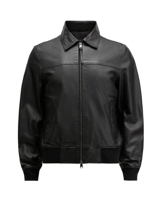 AllSaints Leather Gen Jacket in Black for Men | Lyst