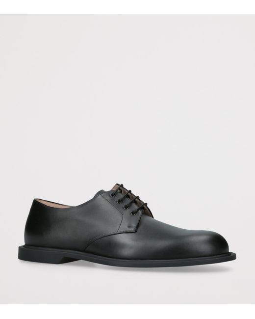 The Row Nic Leather Derby Shoes in Black for Men | Lyst