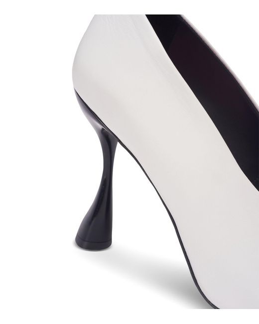 Balmain Two-Tone Eden Pumps 95 in White | Lyst