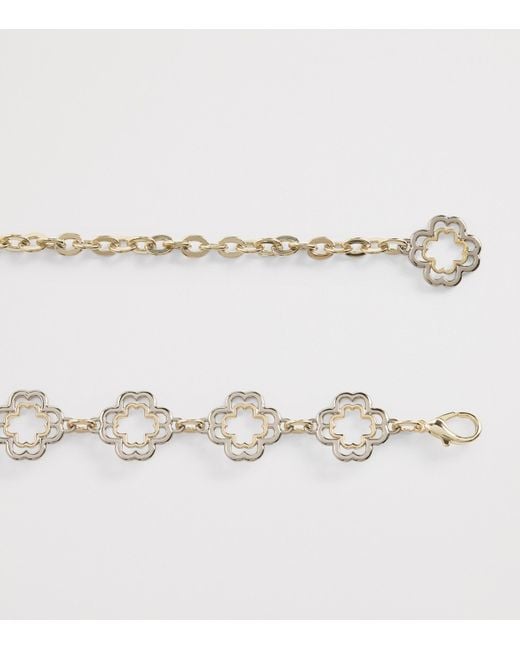 Maje Clover Chain Belt in White | Lyst UK