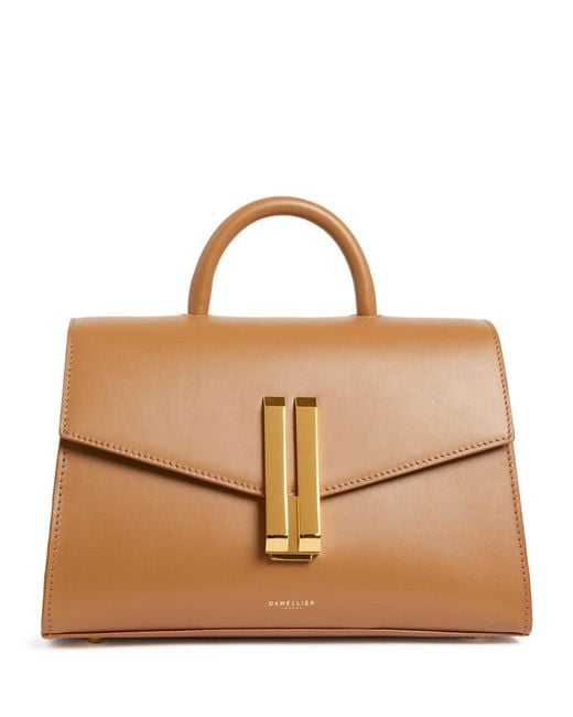DeMellier London Midi Leather Montreal Top-handle Bag in Brown | Lyst