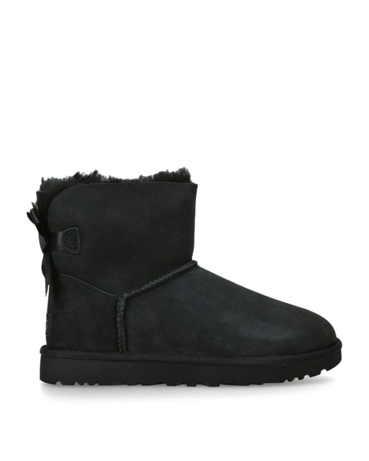 UGG Suede Mini Bailey Bow Ii in Black | Lyst UK