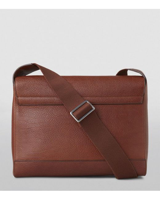 Mulberry Small Leather Chiltern Messenger Bag in Brown for Men | Lyst