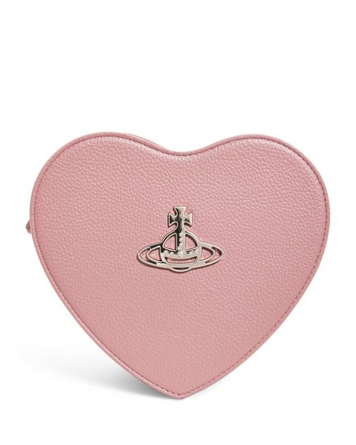 Vivienne Westwood Leather Louise Heart Cross-Body Bag in Pink | Lyst