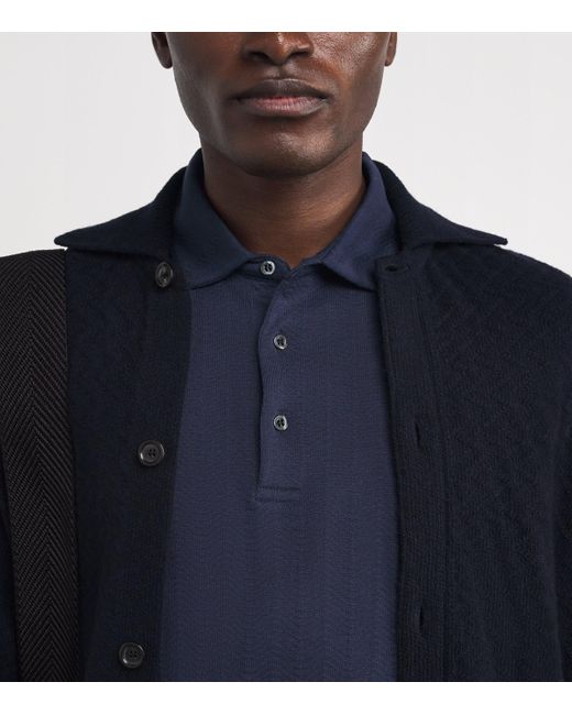 Corneliani Cotton Jersey Polo Shirt in Blue for Men | Lyst UK