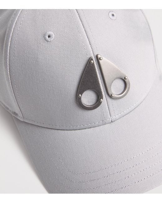 Moose Knuckles Cotton Logo Baseball Cap in Gray for Men | Lyst