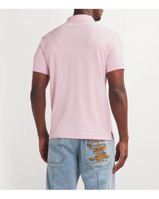Polo Ralph Lauren Pima Cotton Polo Shirt in Pink for Men | Lyst