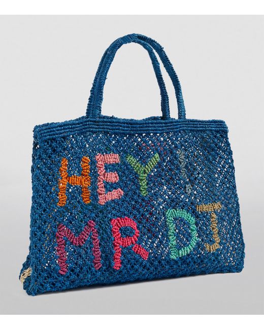 The Jacksons Small Hey Mr Dj Tote Bag in Blue | Lyst