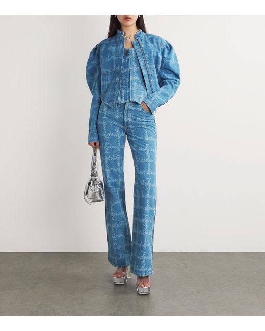 Vivienne Westwood Monogram P Ray Flared Jeans in Blue | Lyst
