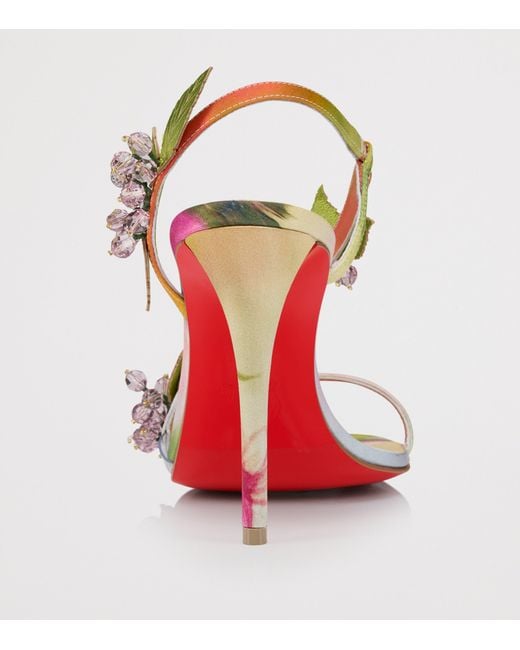 Christian Louboutin Rosa Z Fruit Satin Sandals 100 in Pink | Lyst UK