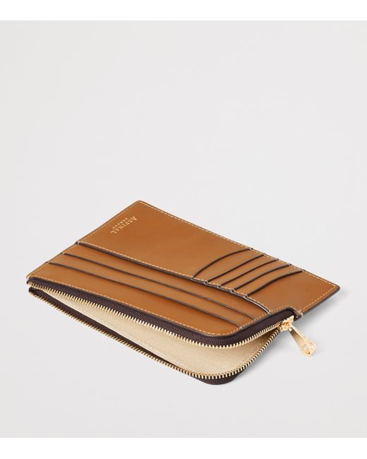 Aspinal of London Leather Zipped Travel Wallet in Brown for Men | Lyst UK