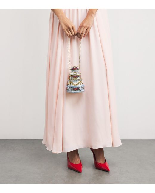 Judith Leiber Crystal Tiered Cake Clutch in White | Lyst