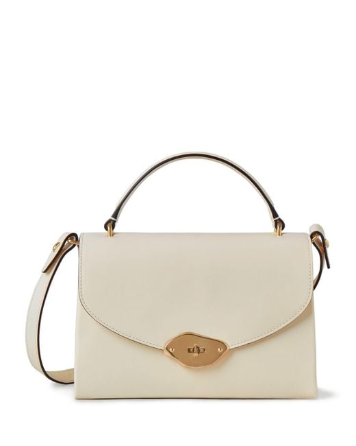 Mulberry Leather Lana Top-Handle Bag in Metallic | Lyst