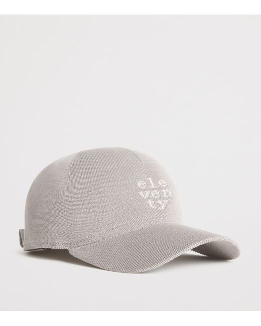 Eleventy Cotton-Blend Logo Baseball Cap in Grey | Lyst UK