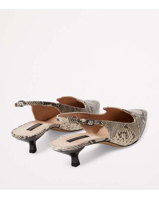 Marina Rinaldi Snake Print Pumps in Metallic | Lyst