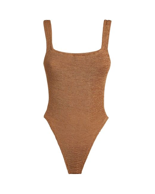 Hunza G Synthetic Square-neck Swimsuit in Brown | Lyst Hunza G Synthetic Square-neck Swimsuit in Brown | Lyst