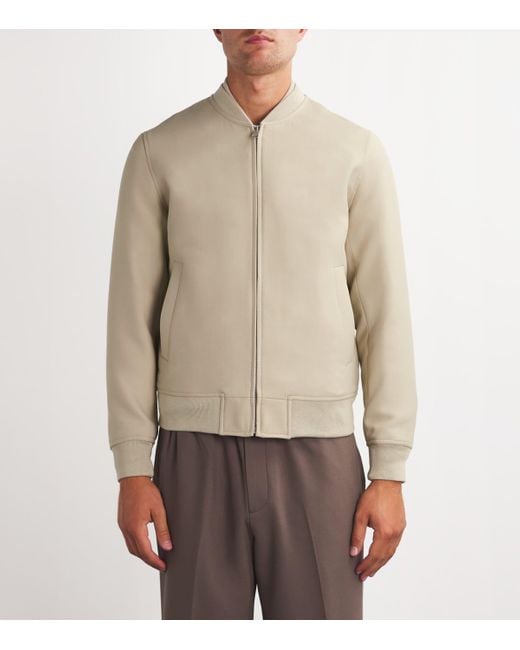 Sandro Virgin Wool-Blend Bomber Jacket in Natural for Men | Lyst