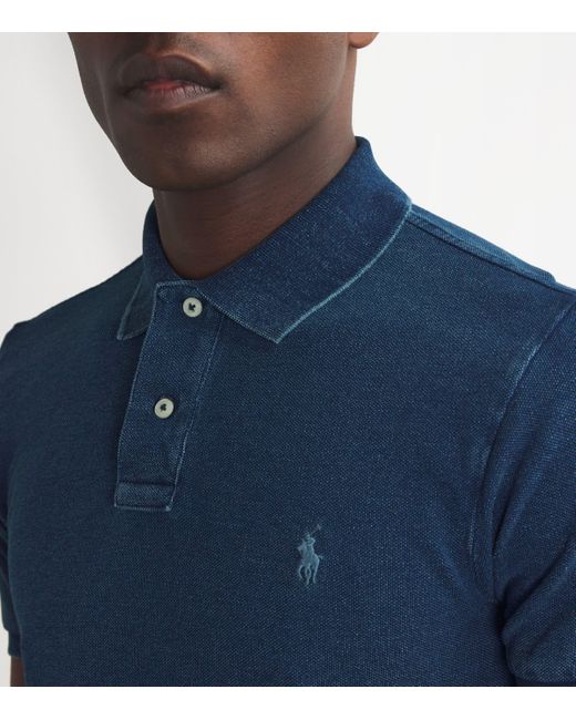 Polo Ralph Lauren Distressed Polo Pony Polo Shirt in Blue for Men | Lyst