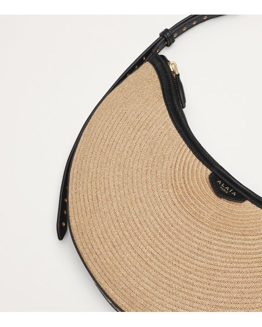 Alaïa Small One Piece Demi Lune Shoulder Bag in Natural | Lyst