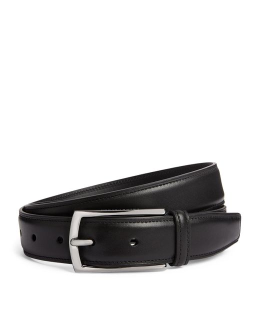 Ralph Lauren Ralph Lauren Label Leather Belt in Black for Men | Lyst