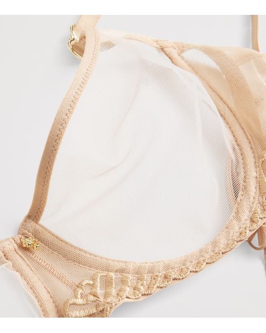 Aubade Sheer Emotion Underwired Half-Cup Bra in Natural | Lyst