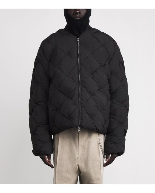 Represent Diamond Quilted Puffer Jacket in Black for Men | Lyst UK