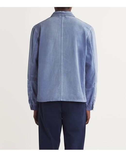 Polo Ralph Lauren Patchwork Utility Jacket in Blue for Men | Lyst