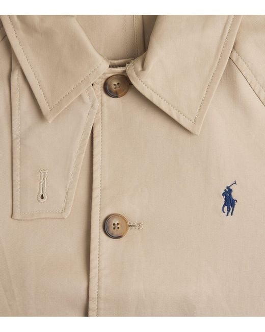 Polo Ralph Lauren Twill Polo Pony Jacket in Natural | Lyst UK