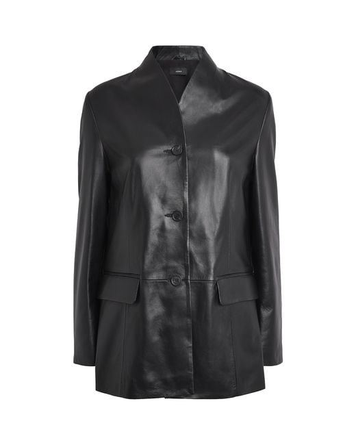 Arma Leather Juno Jacket in Black | Lyst UK