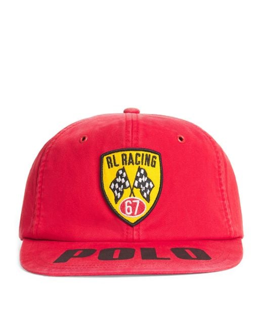 Polo Ralph Lauren Rl Racing Cap in Pink for Men | Lyst