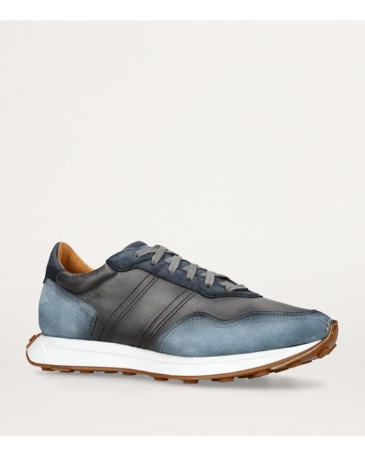 Magnanni Leather Romero Ii Runner Sneakers in Blue for Men | Lyst