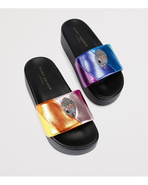 Kurt Geiger Meena Eagle Platform Slides | Lyst