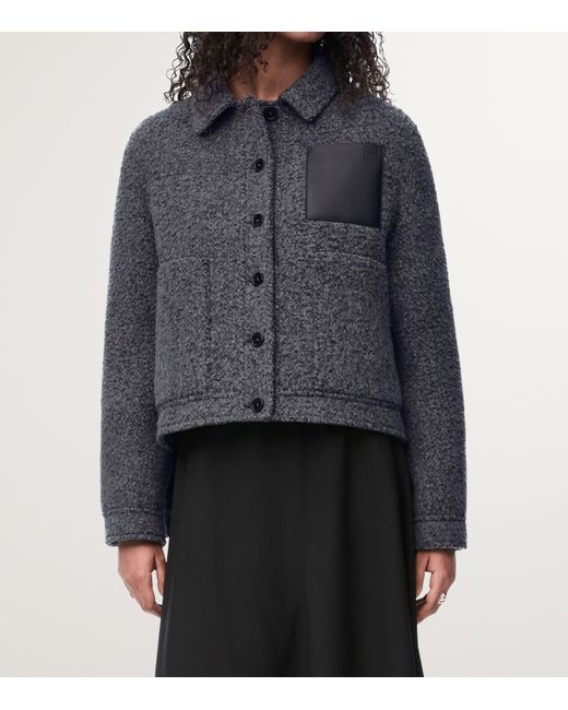 Loewe Wool-Blend Workwear Jacket in Gray | Lyst
