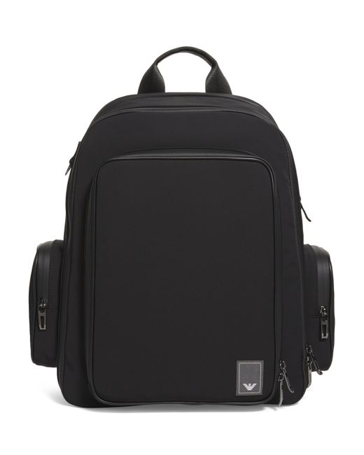 Emporio Armani Double-Compartment Backpack in Black for Men | Lyst