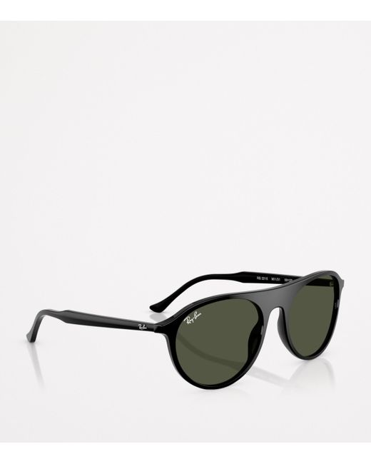 Ray-Ban Rb2215 Rounded Square Sunglasses in Green | Lyst UK