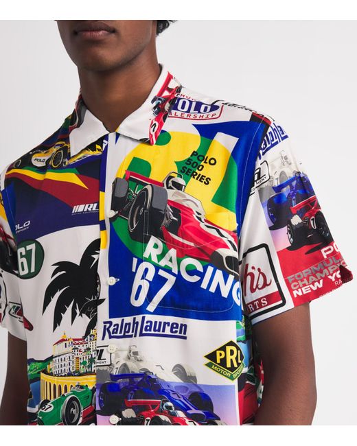 Polo Ralph Lauren Racing Poster Shirt in Blue for Men | Lyst UK