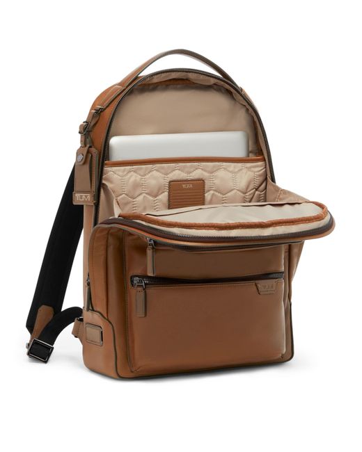 Tumi Harrison Leather Backpack in Brown | Lyst