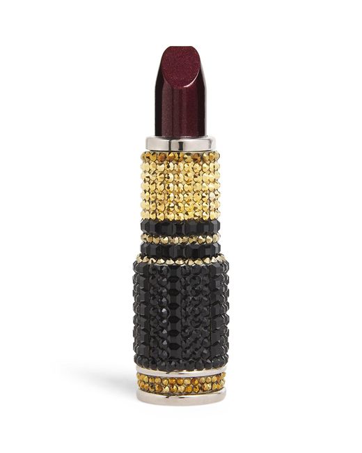 Judith Leiber Crystal-Embellished Lipstick Pill Box in Black | Lyst UK