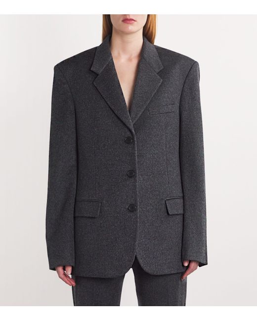 The Row Lasonne Goat Cashmere Blazer in Black | Lyst