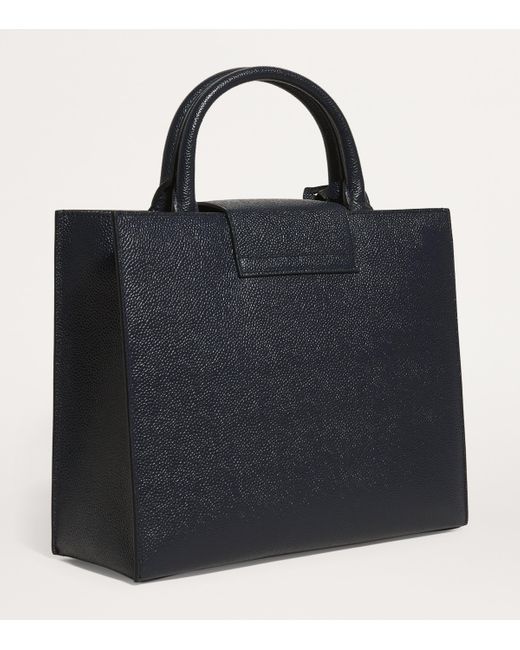 Thom Browne Small Leather Mr. Thom Tote Bag in Black | Lyst