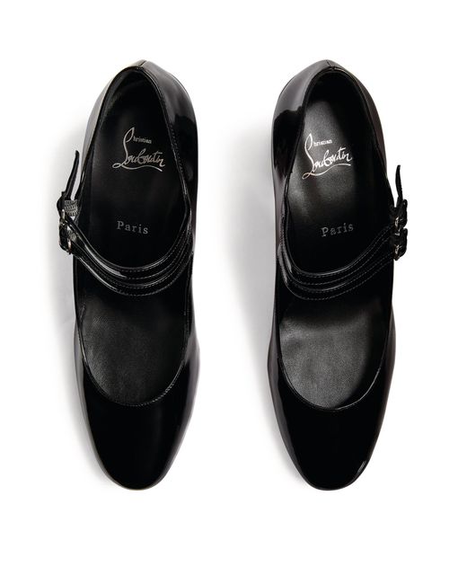 Christian Louboutin Miss Jane Patent Leather Mary Janes 55 in Black ...