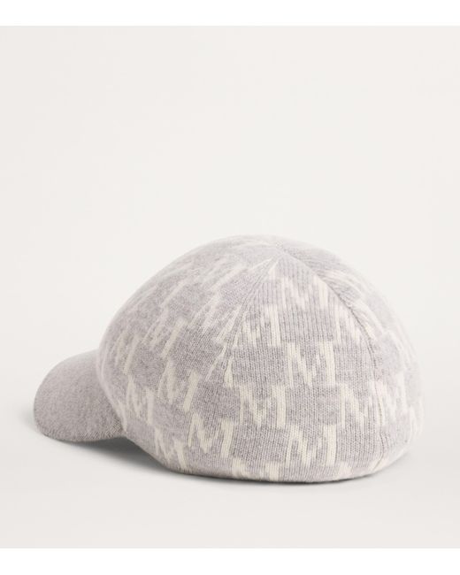 Max Mara Cashmere Monogram Cap in Gray | Lyst