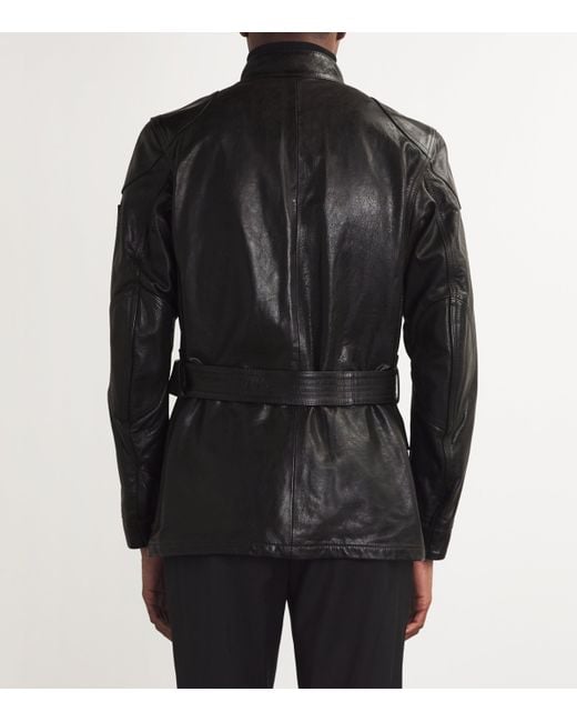 Belstaff Leather Trailmaster Panther Jacket in Black for Men | Lyst
