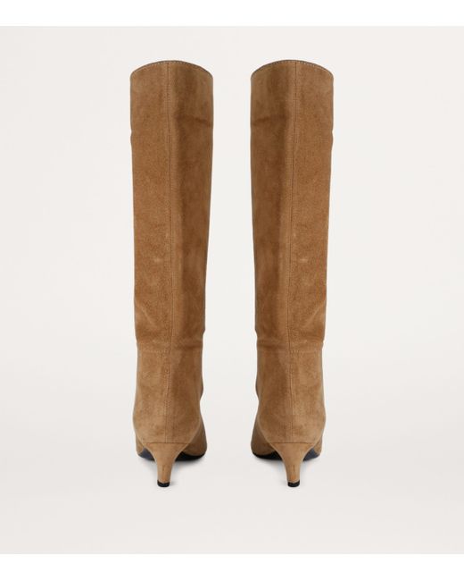 TOTEME Suede Wide Shaft Knee-High Boots 55 in Brown | Lyst