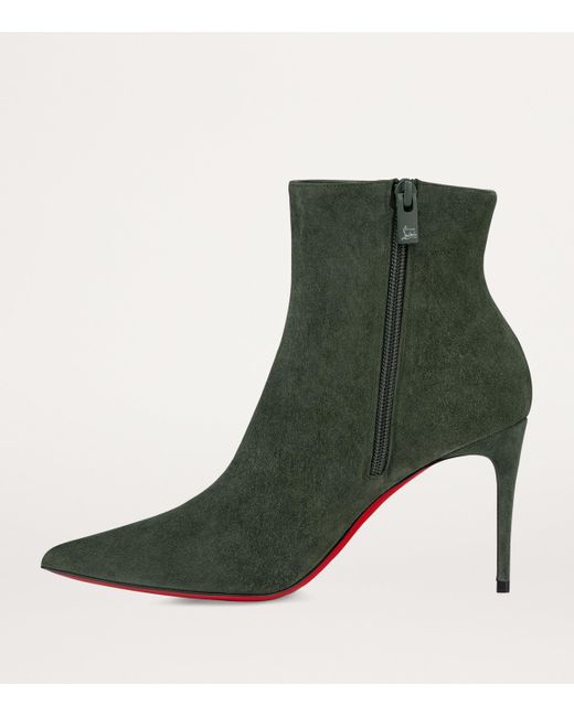 Christian Louboutin So Kate Suede Heeled Boots 85 in Green | Lyst